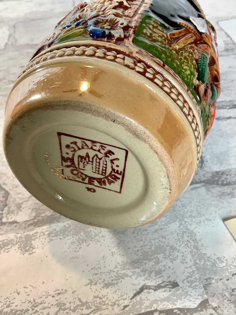 VTG Lidded Beer Stein Staffel Stoneware 8.75” W. Germany - Etsy