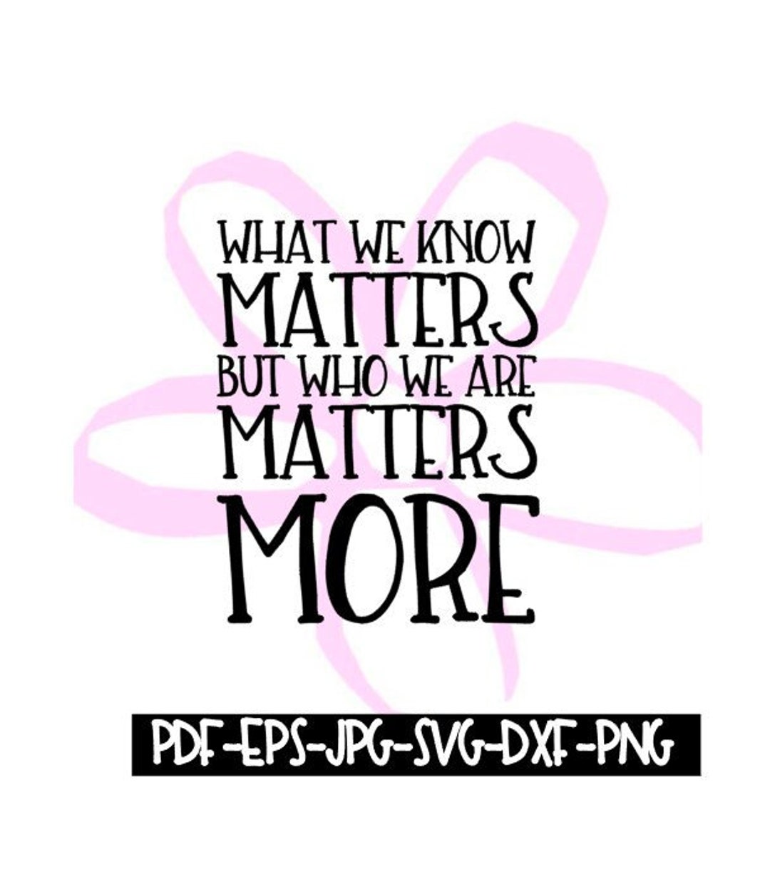 Instant Download/printable What We Know Matters but Who We Are Matters ...