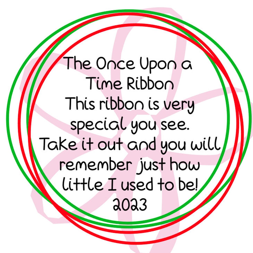 Instant Download/printable the Once Upon a Ribbon Christmas Gift Tag ...