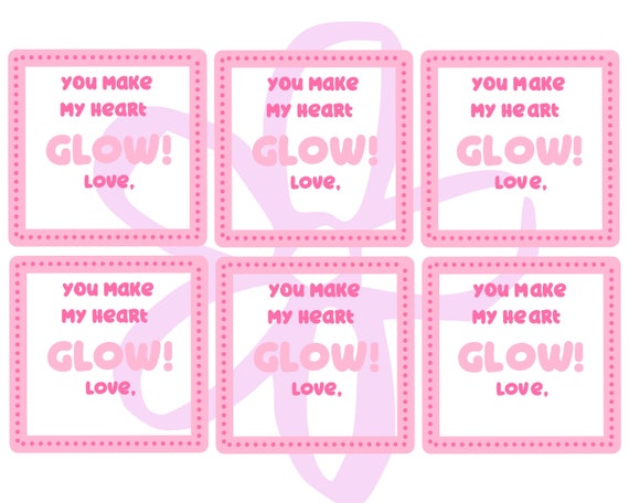 Instant Download/printable valentine You Make My Heart Glow | Etsy