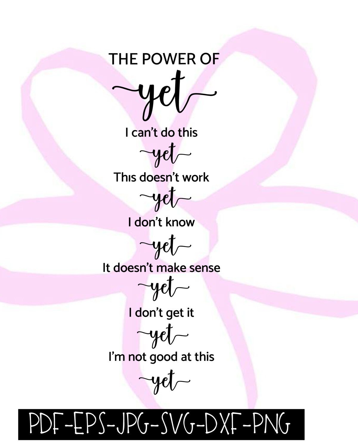 Instant Download the Power of yet Digital File Pdf, Eps. Jpeg, Svg, Png ...