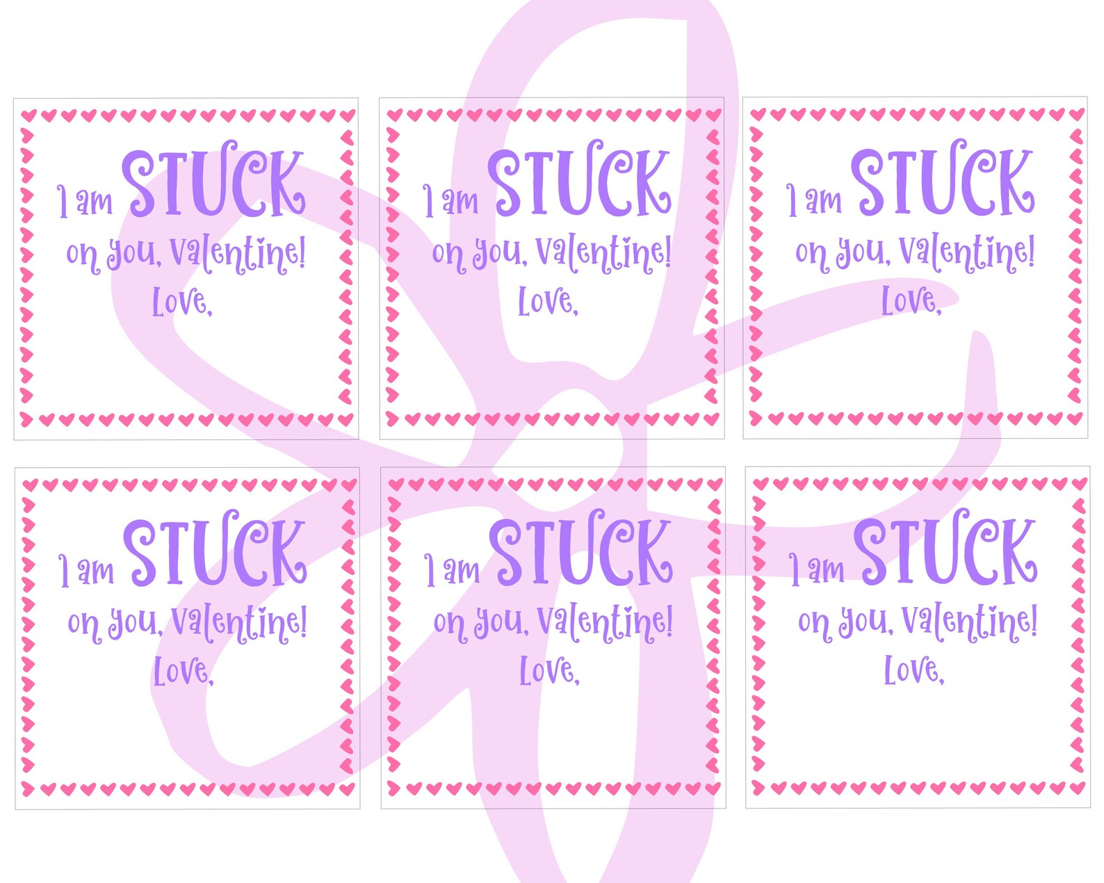 Instant Download/printable I Am Stuck on You Valentine | Etsy