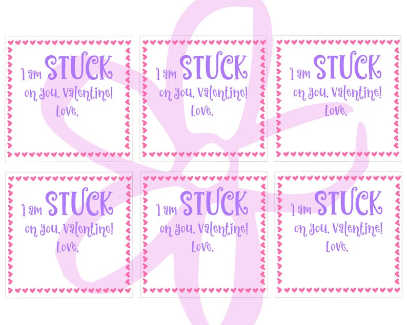 Instant Download/printable I Am Stuck on You Valentine | Etsy