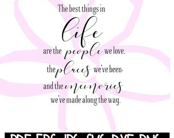 The Best Things in Life SVG - Etsy