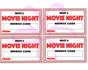 Printable Redbox Gift Card Tag Printable Card Gift for - Etsy
