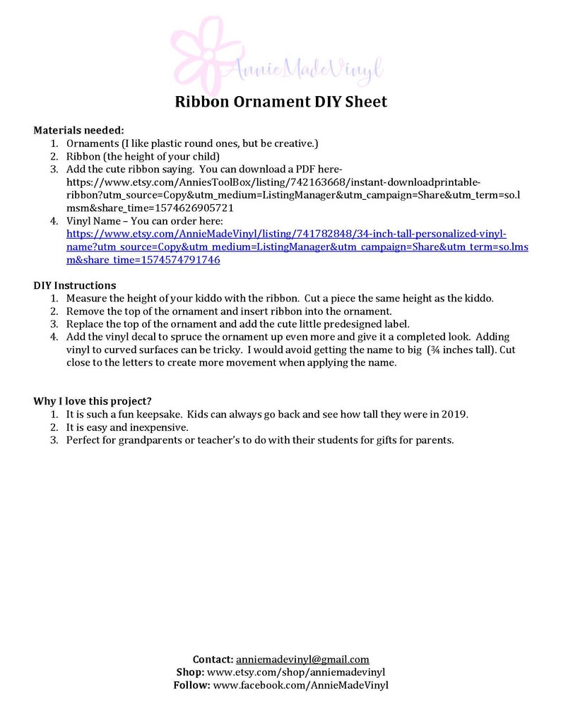 Instant Download/printable Ribbon Christmas Ornament You - Etsy