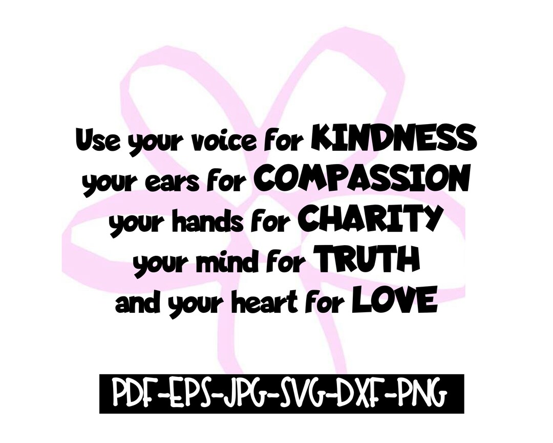Instant Download/printable Use Your Voice for Kindness Your Ears for ...
