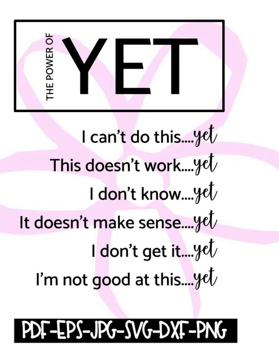 Instant Download the Power of yet Digital File Pdf Eps. | Etsy