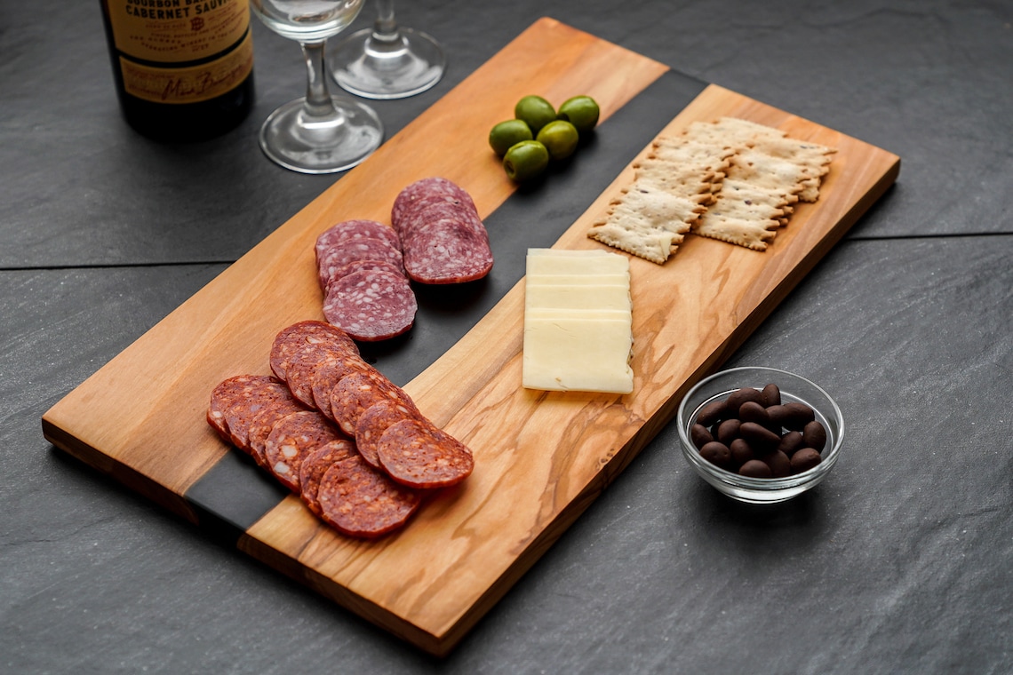 Italian Olive Wood Cheese Board Luxury Cheeseboard - Etsy