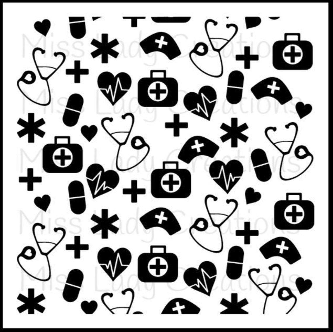 Medical Silk Screen Stencil Nurse Stencil Nursing RN - Etsy