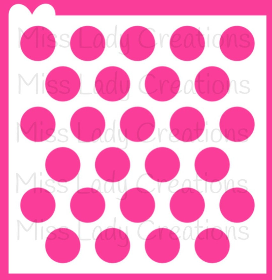Large Polka Dots Background Stencil - Etsy
