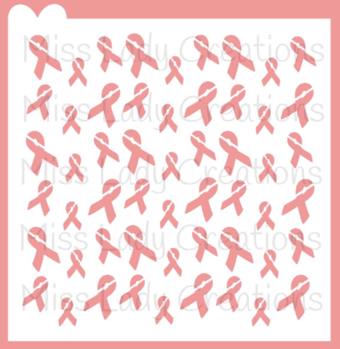 Cancer Ribbon Stencil Cancer Awareness Stencil Ribbon | Etsy