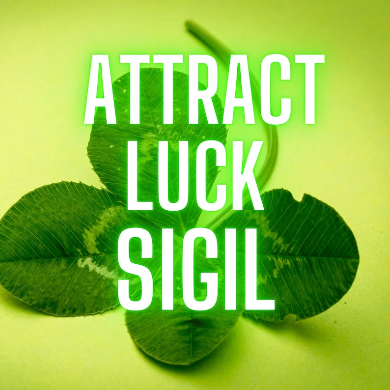 Manifest Good Luck & Fortune SIGIL, Printable Witchcraft Grimoire Page ...