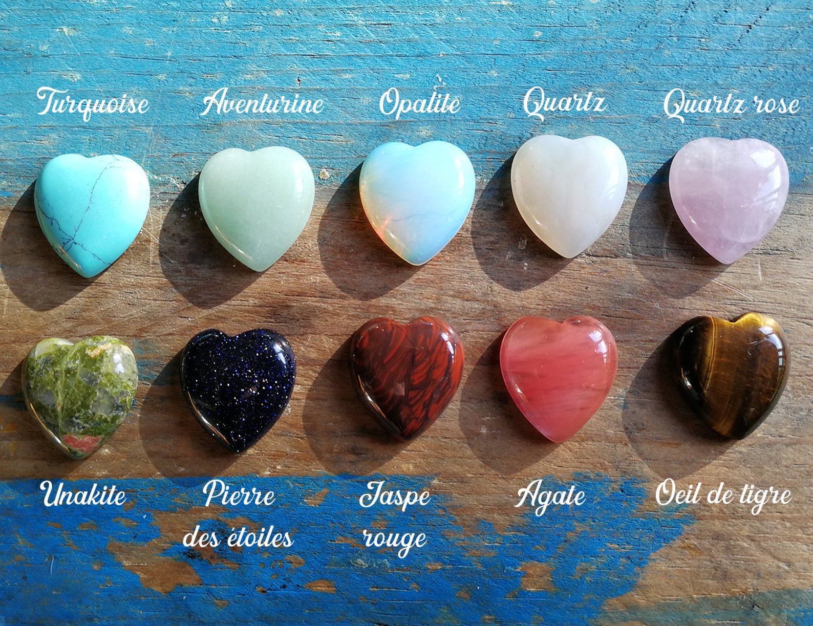 Coeur en pierre naturelle coeur cristal lithothérapie - Etsy France