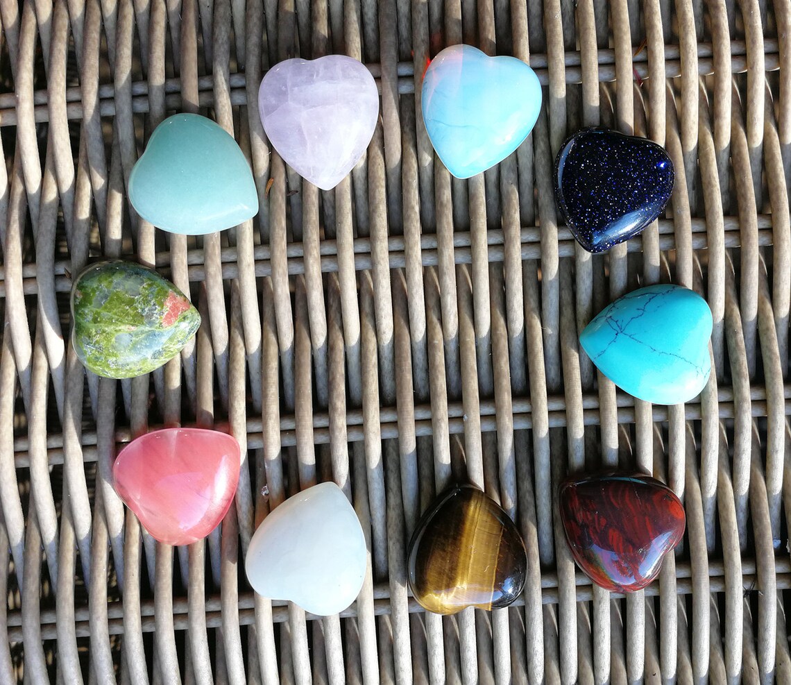 Coeur en pierre naturelle coeur cristal lithothérapie | Etsy France