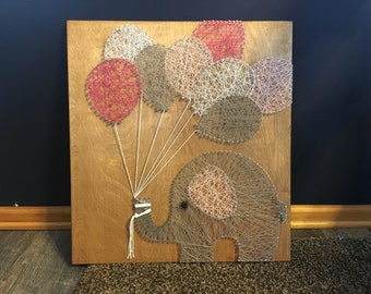 Elephant string art | Etsy