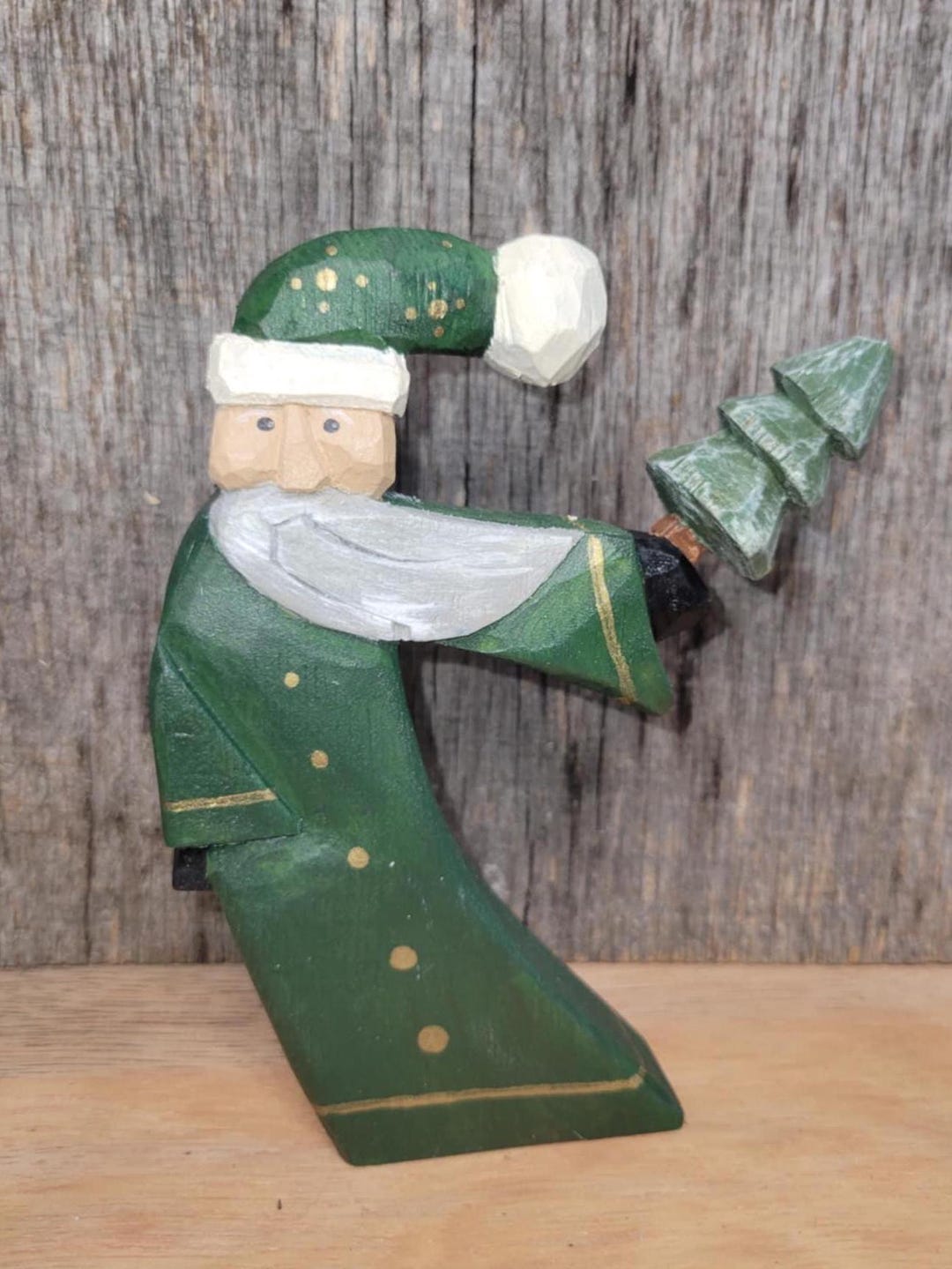 Windy Santa Wood Carving - Etsy