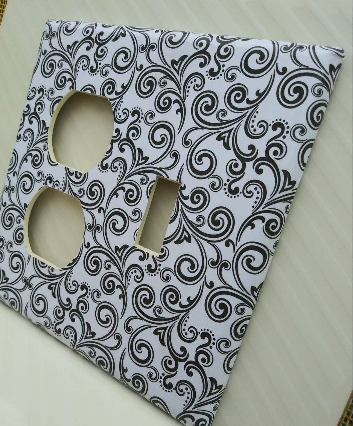 Black and White Swirly Twirly Pattern Abstract Floral Vine - Etsy