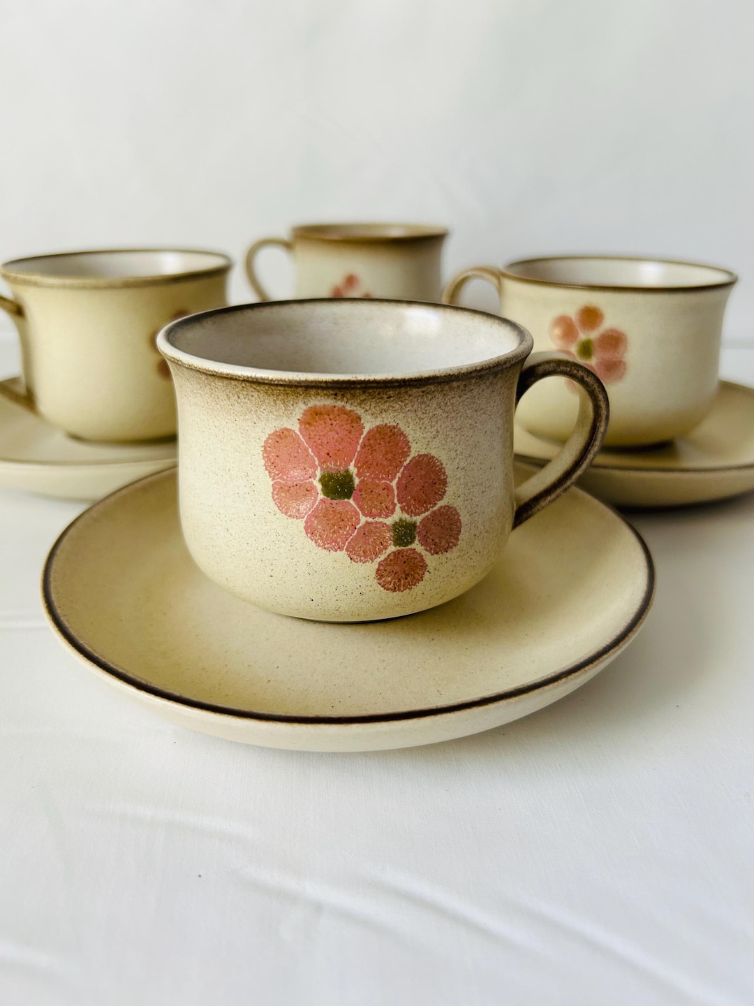 Gypsy by Denby Set of 4 Cup and Saucer Sets Made in England Replacement ...