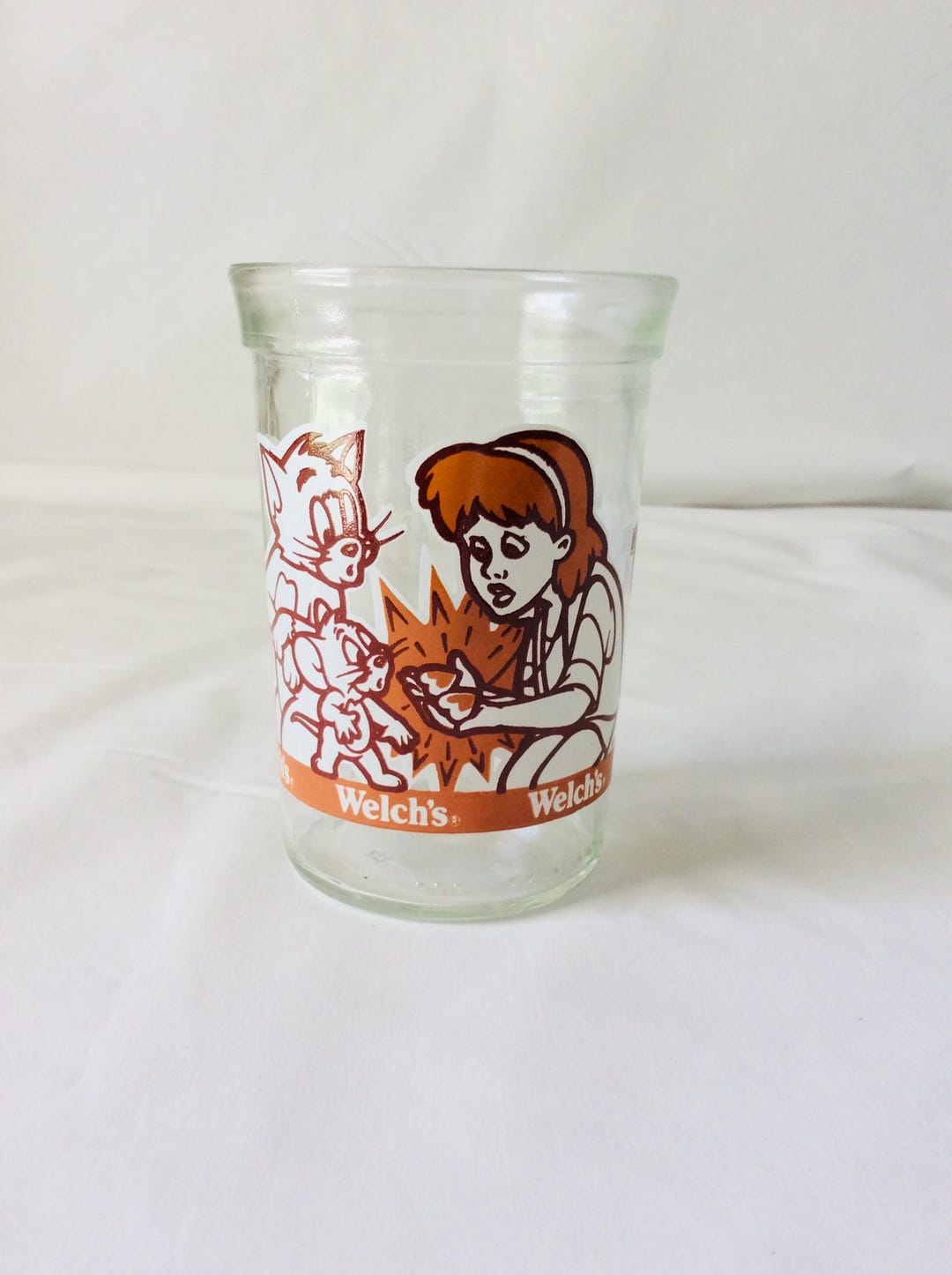 Welch's Jelly Jar Tom & Jerry Juice Glass "the Movie" 1993 Girl Made in ...