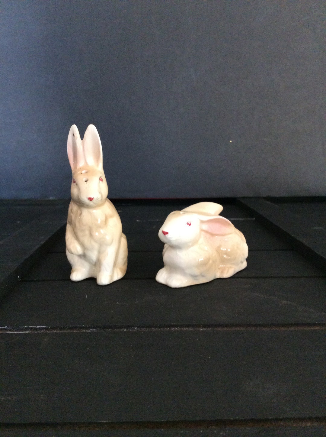Vintage Ceramic Rabbit Salt and Pepper Set Made in Japan Easter Decor ...