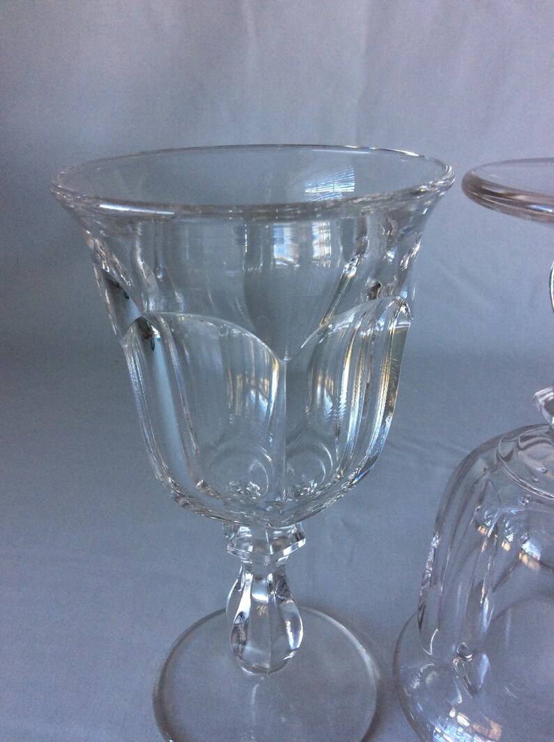 Imperial Glass Old Williamsburg Clear Water Goblets Made in USA ...