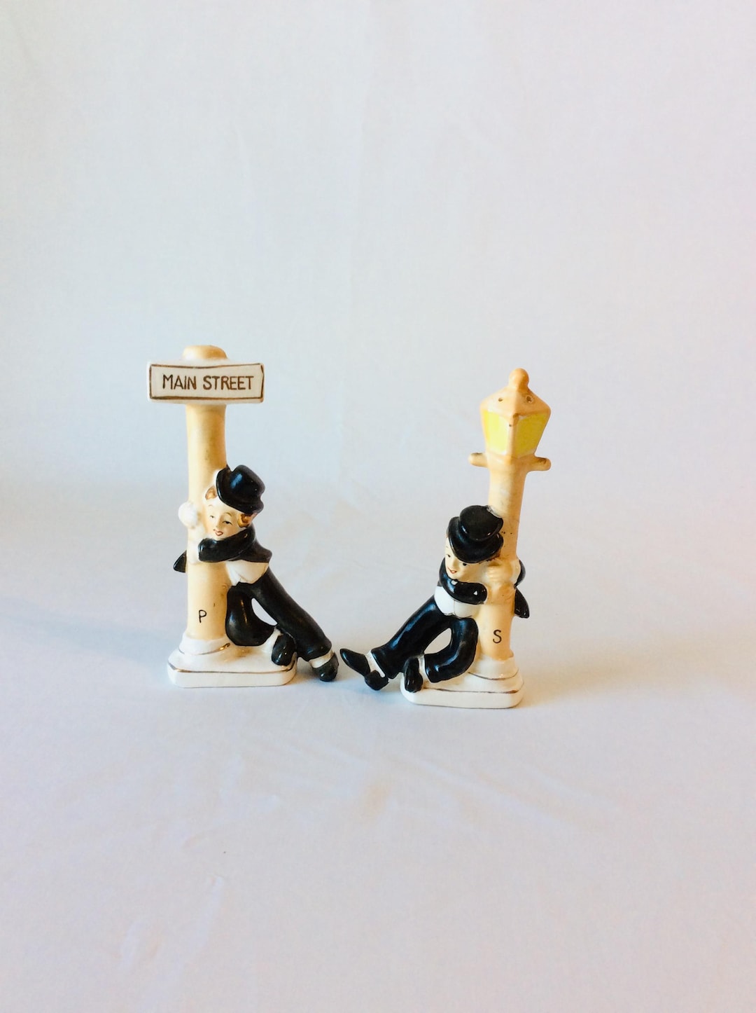 Ceramic Hobo Charlie Chaplin Salt and Pepper Shaker Set Vintage ...