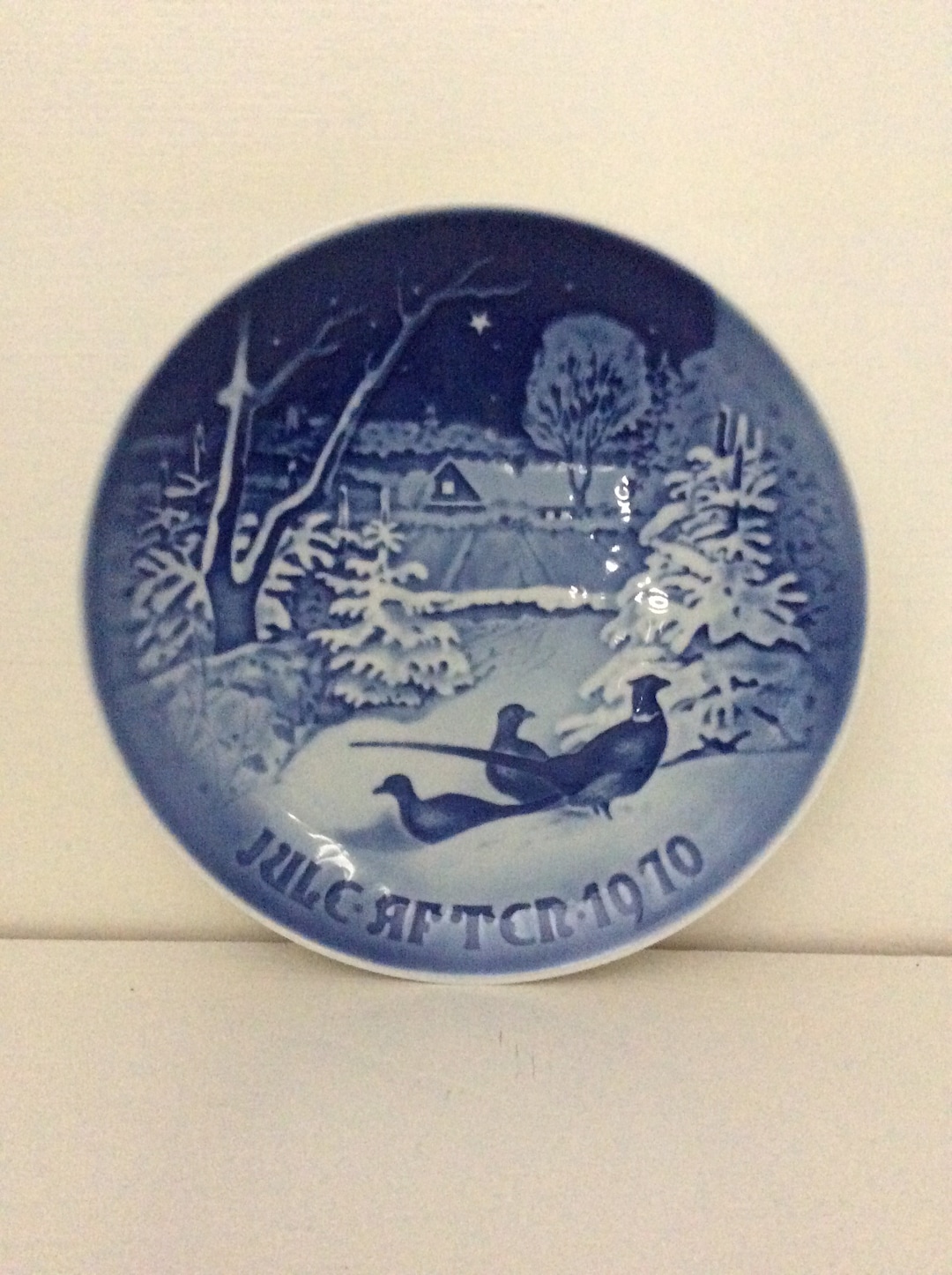 Bing & Grondahl Jule-aften 1970 Annual Christmas Plate "pheasants in ...