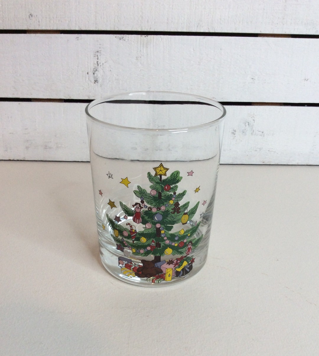 Happy Holidays or Christmas by NIKKO Double Old Fashioned Glass 12 Oz ...