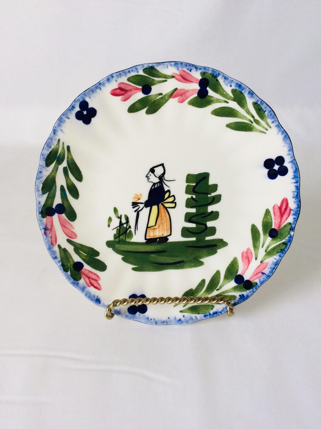 French Peasant Bread Plate From Blue Ridge Southern Pottery Hand ...