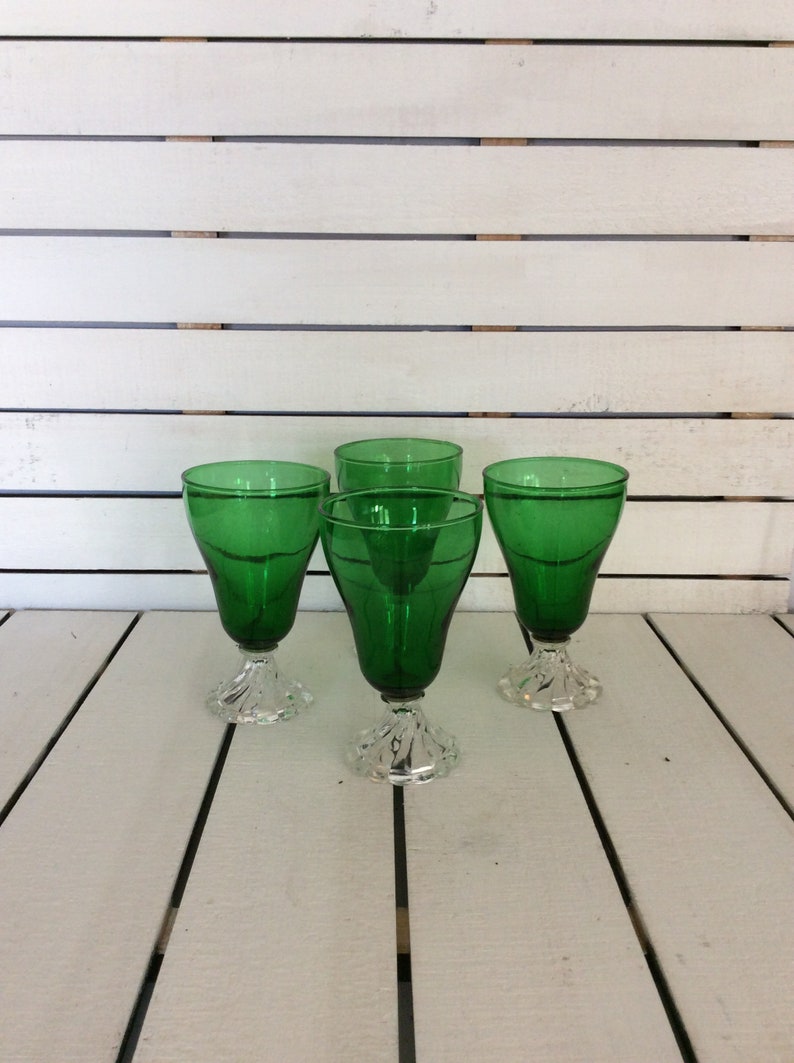 Anchor Hocking Burple Inspiration Green 6" Water Goblets ...