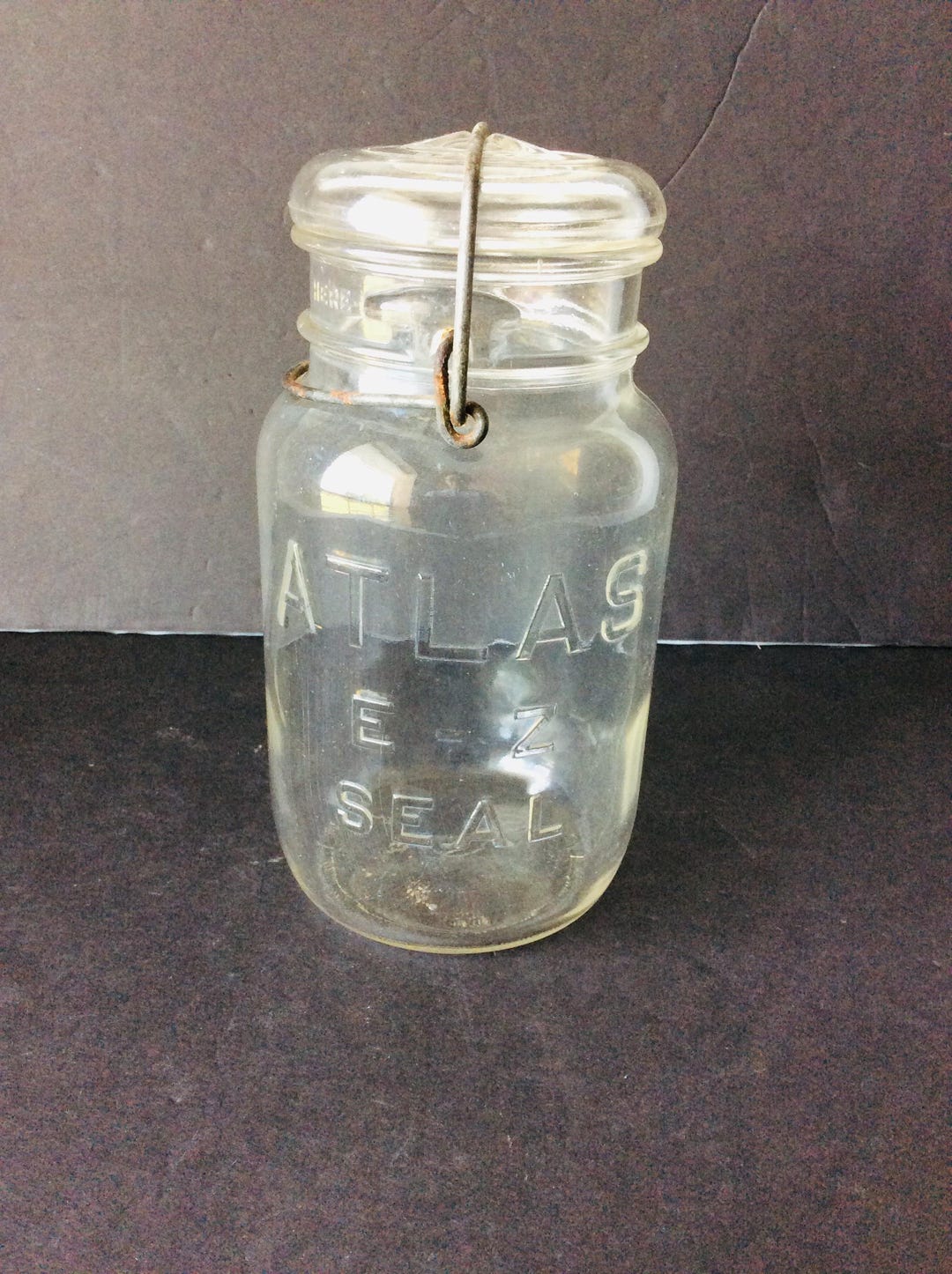 Atlas E-Z Seal Quart Canning Jar Bail Handle Glass Lid Mason Jar ...