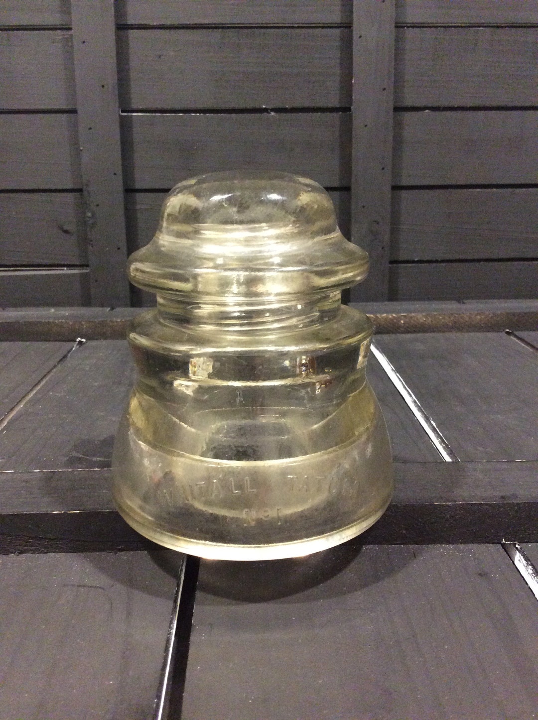 Whitall Tatum #1 Clear Glass Insulator Made in America New Jersey ...