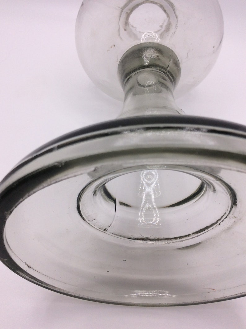 Antique Clear Glass Kerosene Lamp Base 8" Tall Vintagefindsfound ...