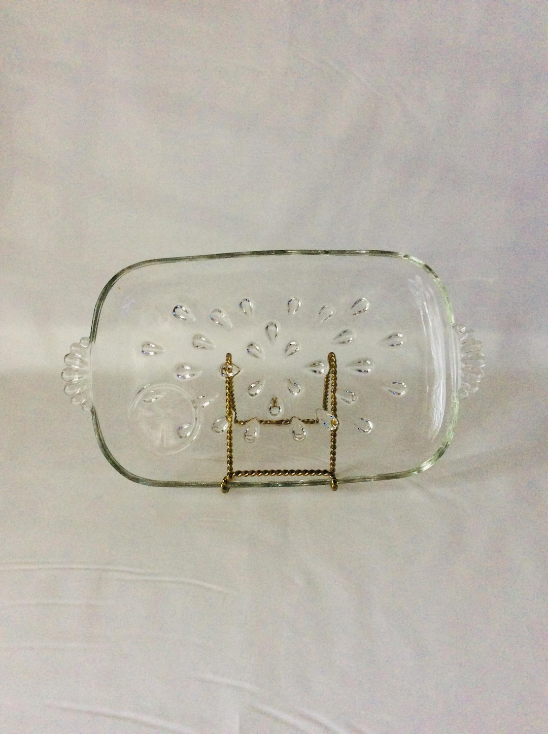 Hazel-atlas Informal teardrop Clear Snack Plate Replacement ... Hazel-atlas Informal teardrop Clear Snack Plate Replacement ...