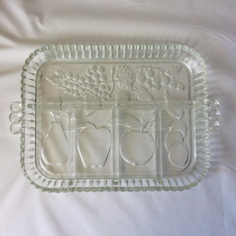 Glass Relish Tray - Etsy