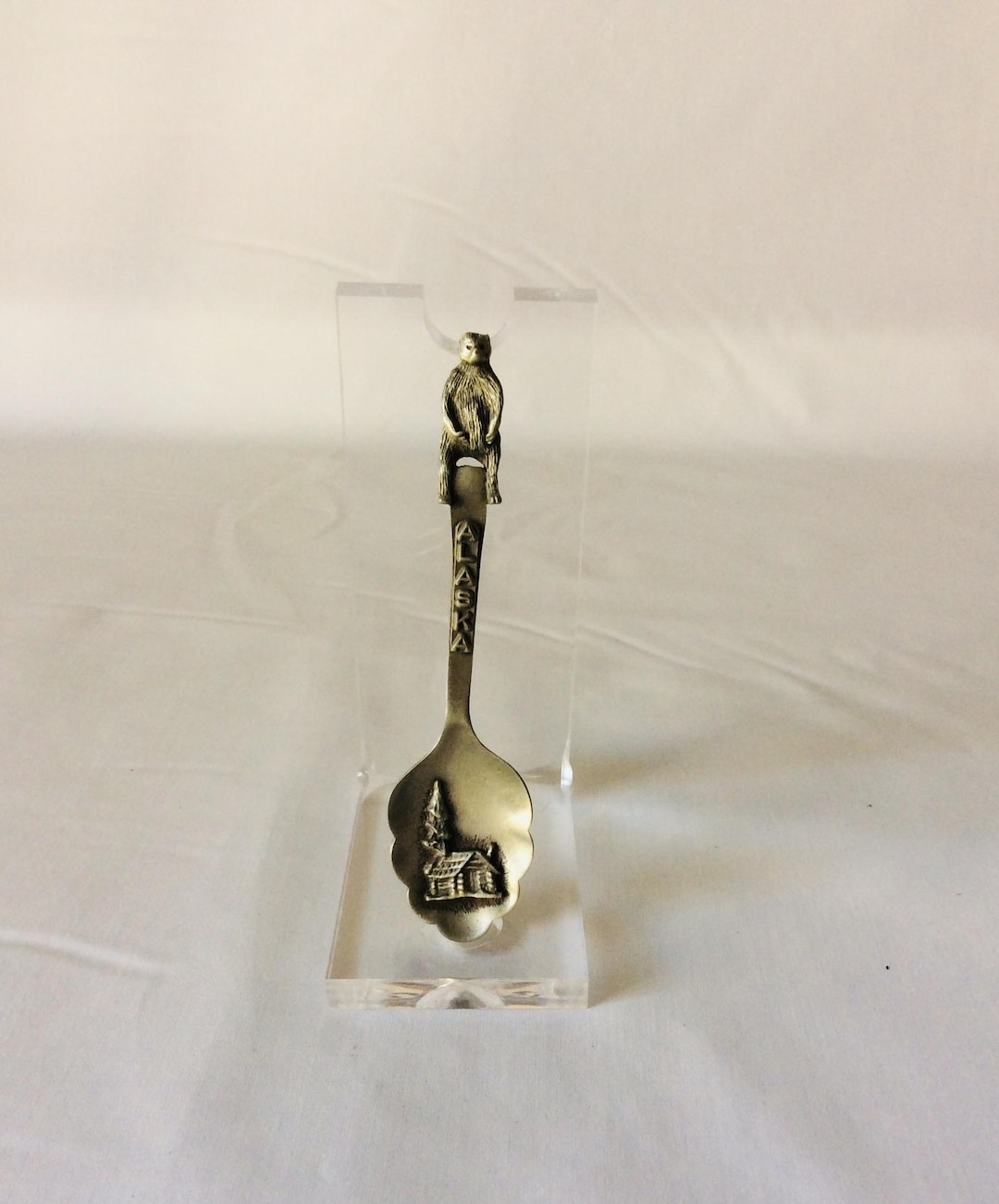 Pewter Souvenir Spoon From Alaska Made in USA Bear and Rustic Home ...