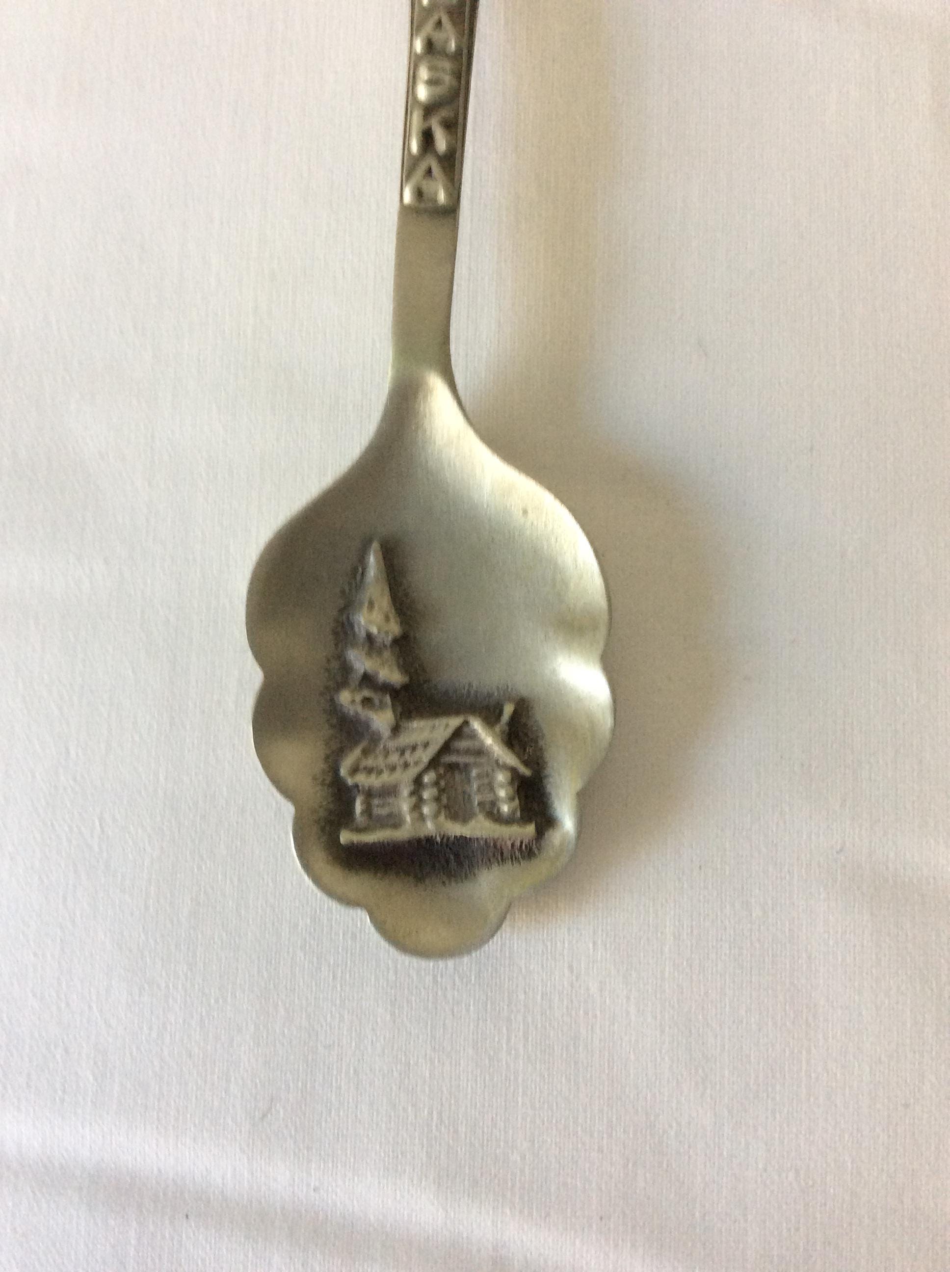 Pewter Souvenir Spoon From Alaska Made in USA Bear and Rustic Home ...