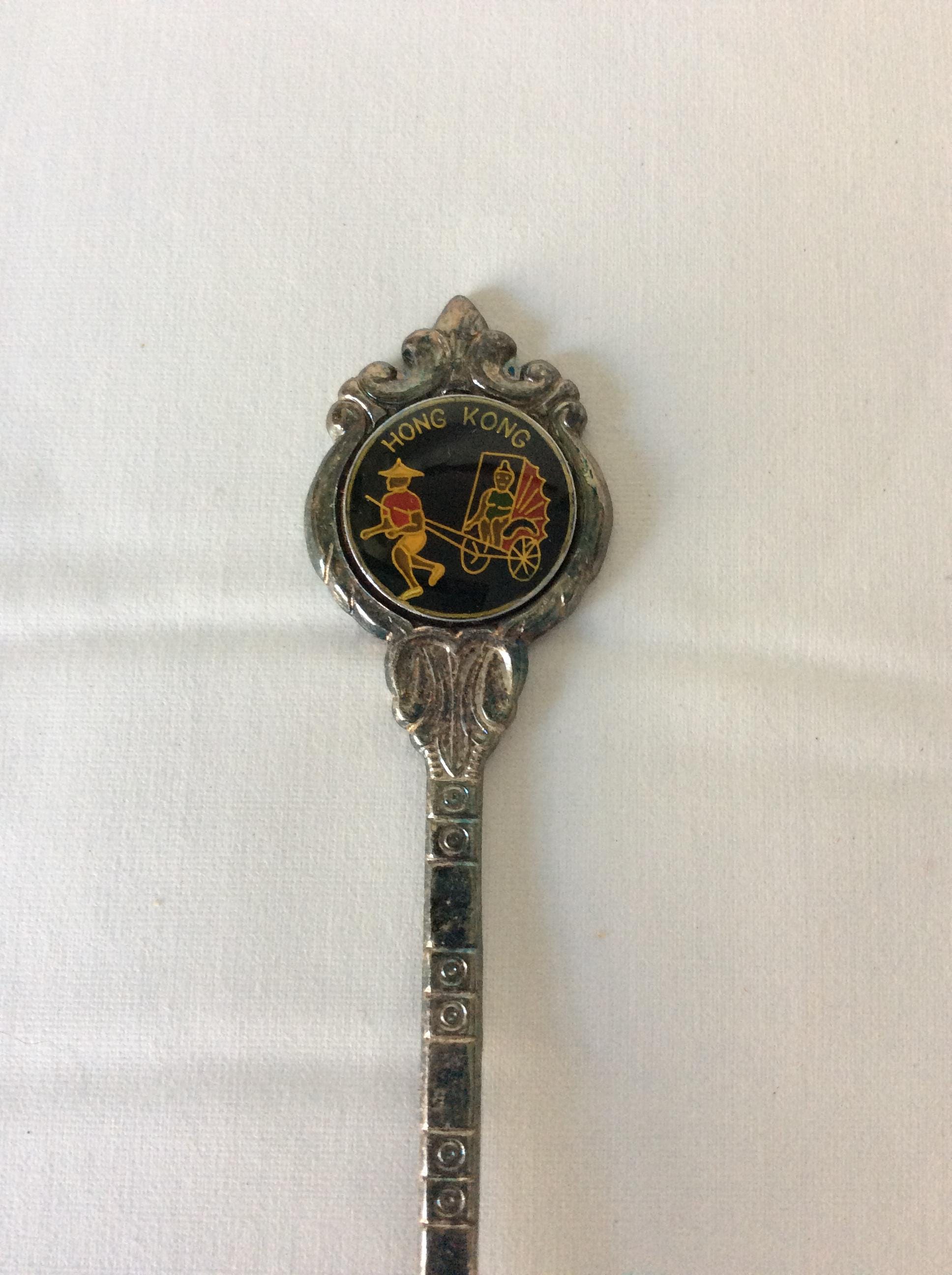 Stuart Silverplated Souvenir Spoon Hong Kong Rickshaw Made in New ...