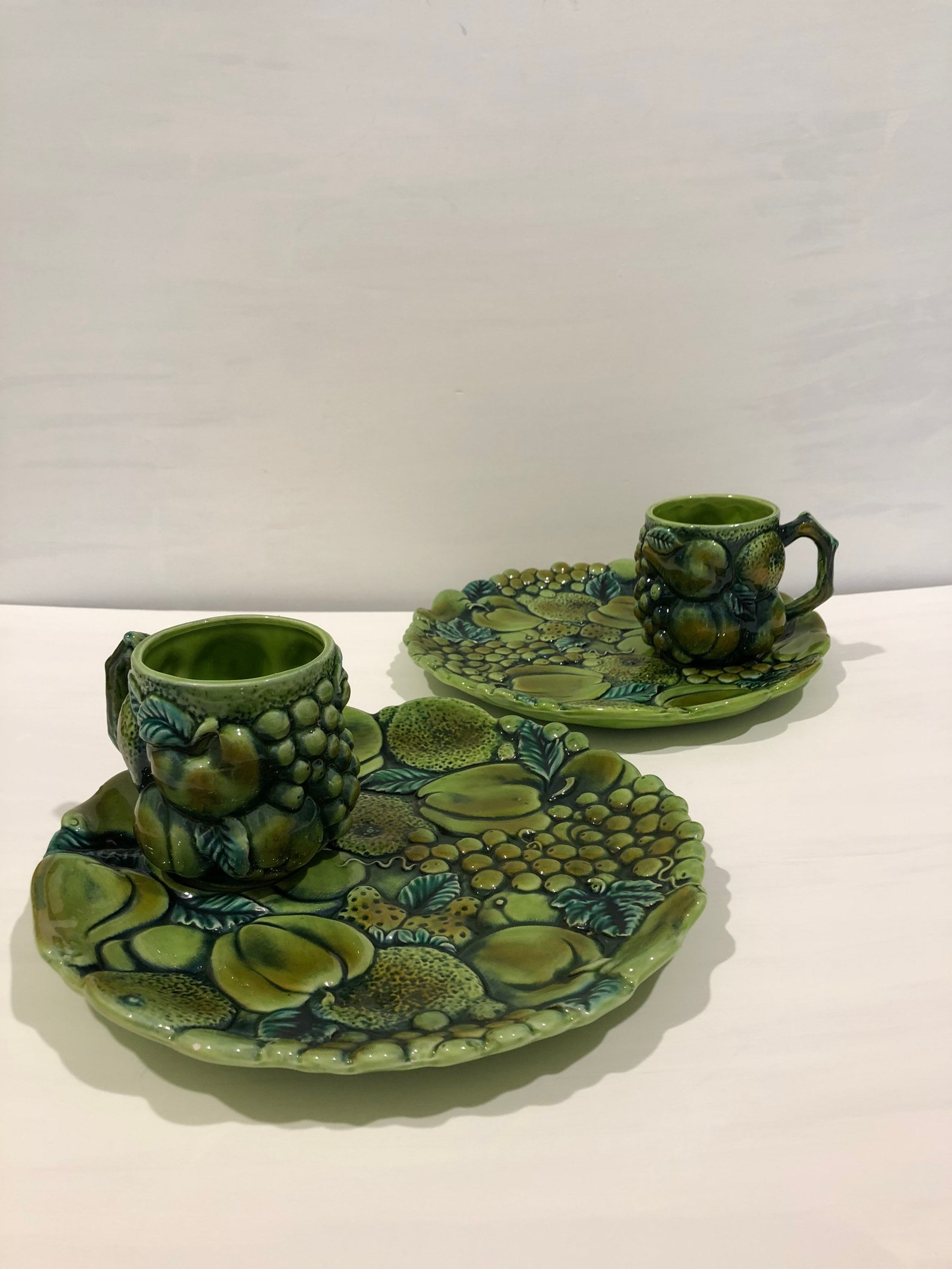 Inarco Green Snack Sets Set of 2 Made in Japan Replacement Discontinued ...