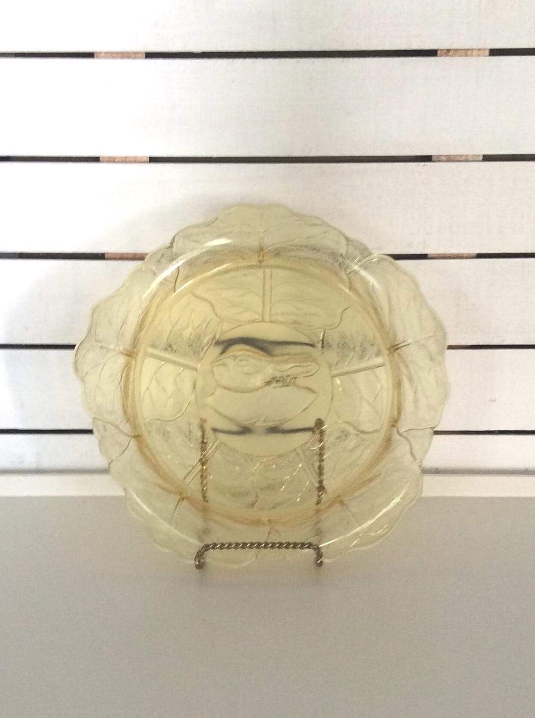 Amber Spring Plate Handmade by L.E. Smith Glass Company ...