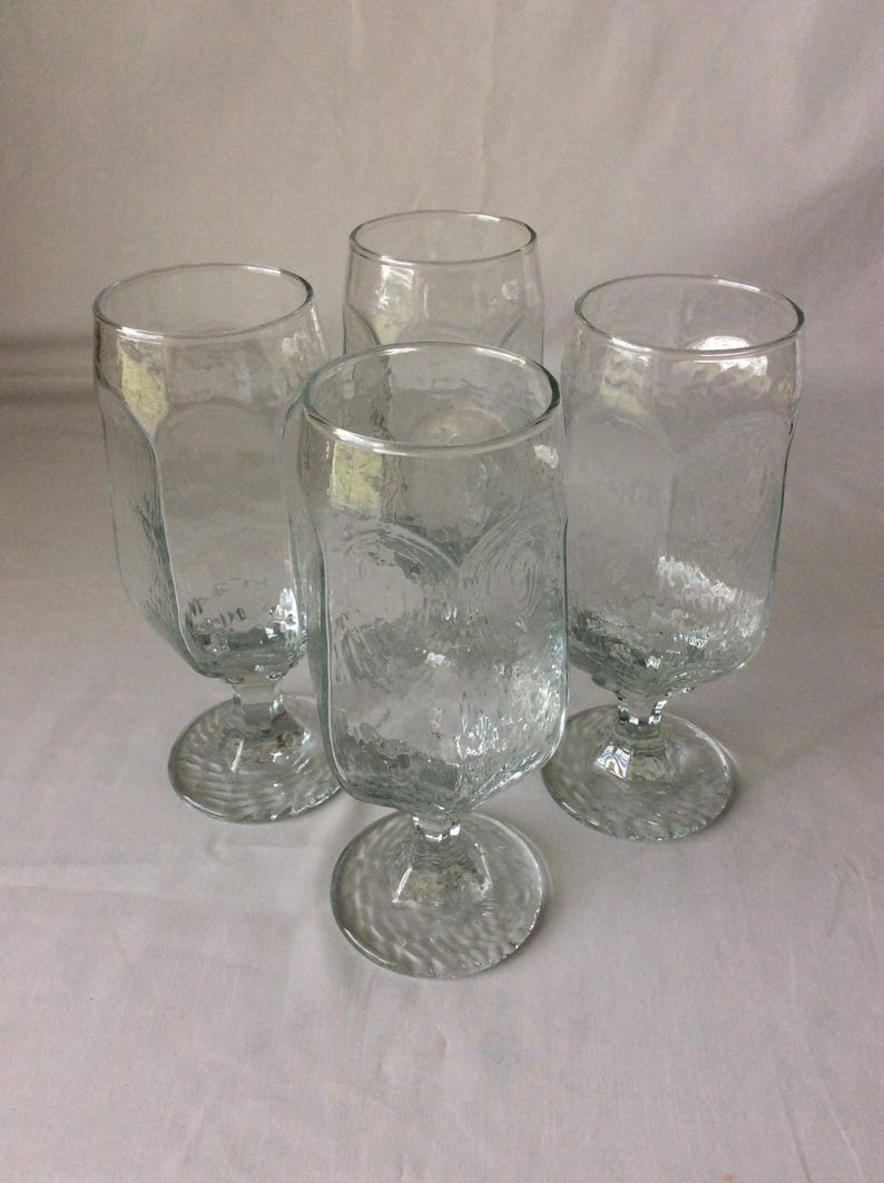 Libbey Glass Company Chivalry Clear 12 Oz. Beer Glass Set of 4 Made in ...