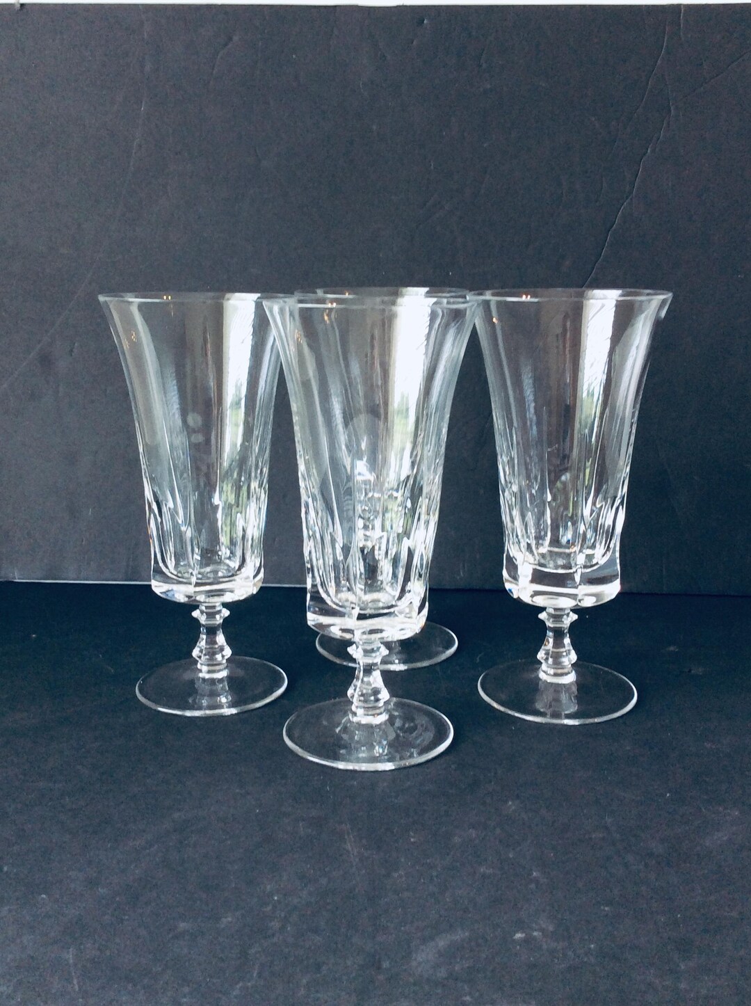 Gorham Crystal French Cathedral Iced Tea Glasses Set of 4 Replacement ...