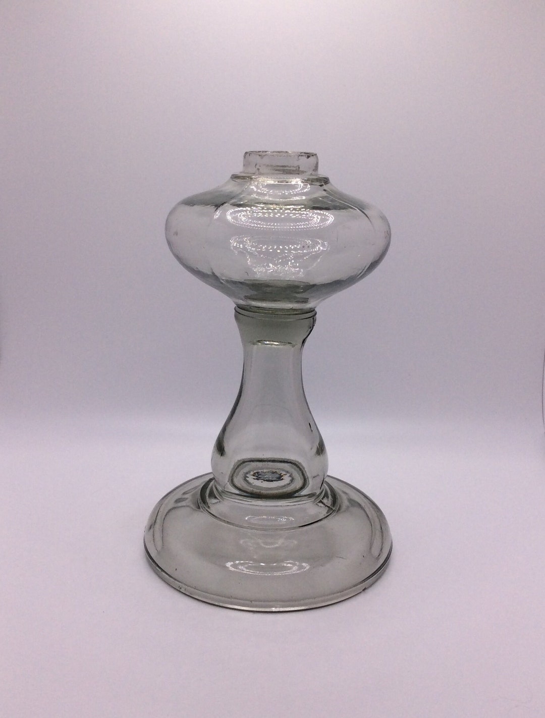 Antique Clear Glass Kerosene Oil Font 8" Tall Vintagefindsfound ...