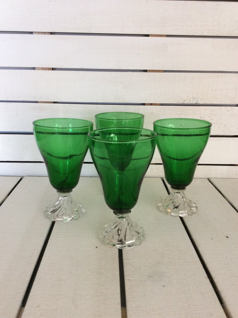 Anchor Hocking Burple Inspiration Green 6" Water Goblets ...