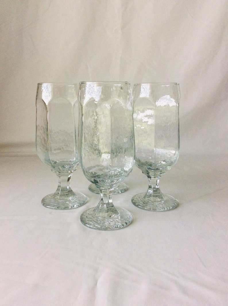 Libbey Glass Company Chivalry Clear 12 Oz. Beer Glass Set of 4 Made in ...