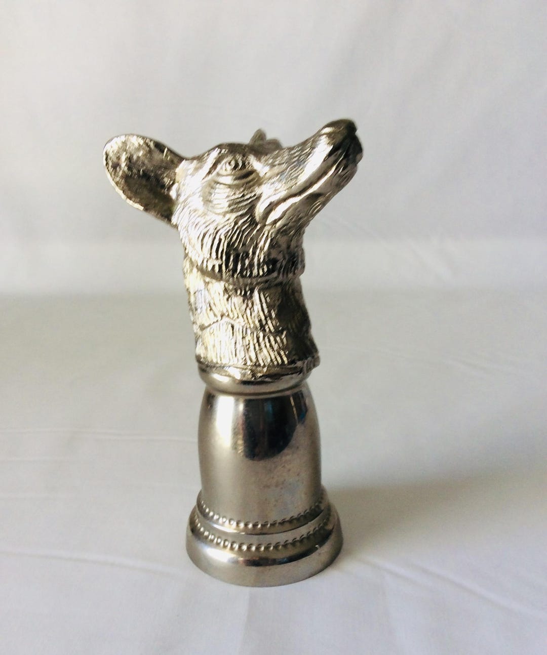 Silver Metal Stirrup Cup Wolf Fox Vintage Vintagefindsfound Retro ...