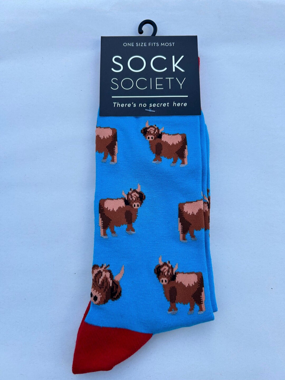 Highland Cow SOCK SOCIETY Blue Ankle Socks Adult One Size Fit All - Etsy