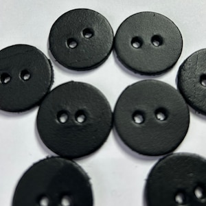 Real Leather Black Sewing Buttons Crafting Button Free UK Postage - Etsy