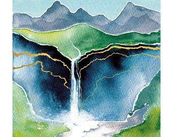 Blank Waterfall Card | Etsy UK